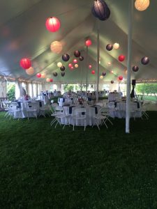 Perimeter Lighting in a Genesis Pole Tent - Tent and Party Rentals Company
